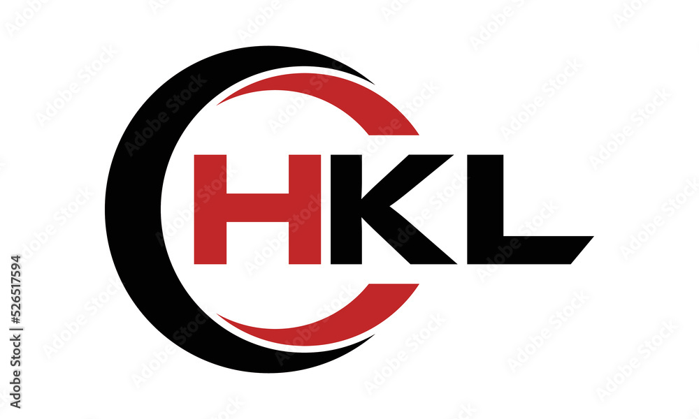 Hkl Three Letter Swoosh Logo Design Vector Template Monogram Logo