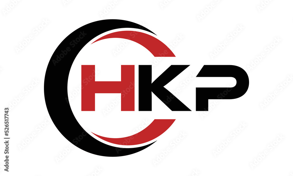HKP three letter swoosh logo design vector template | monogram logo ...