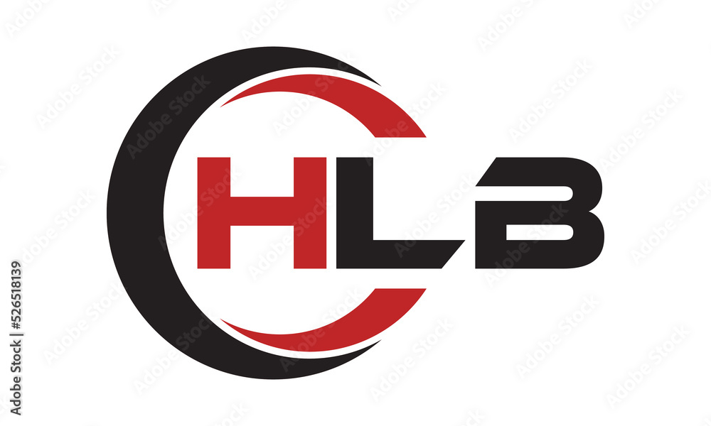 HLB three letter swoosh logo design vector template | monogram logo ...