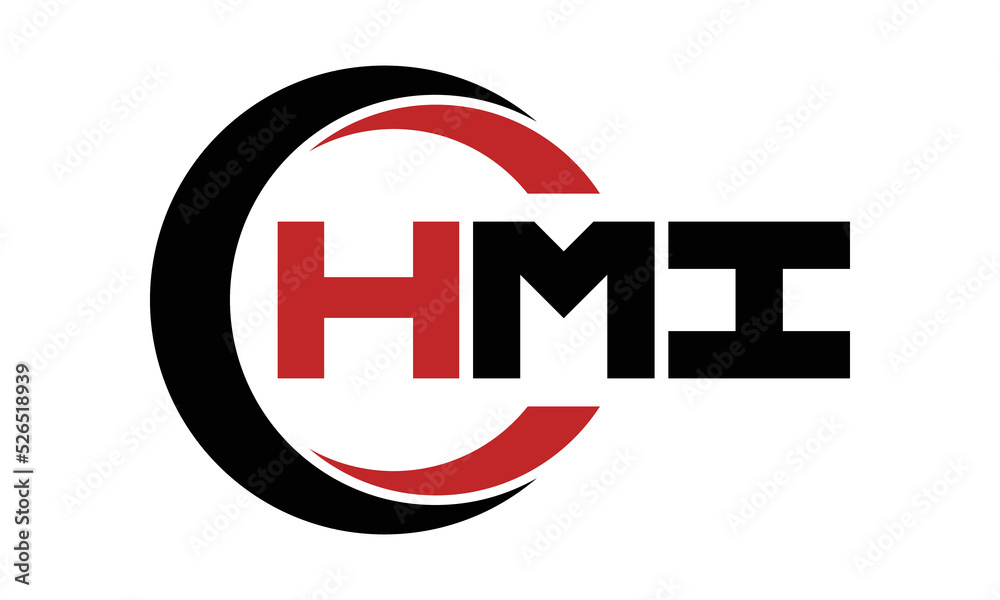 HMI three letter swoosh logo design vector template | monogram logo ...