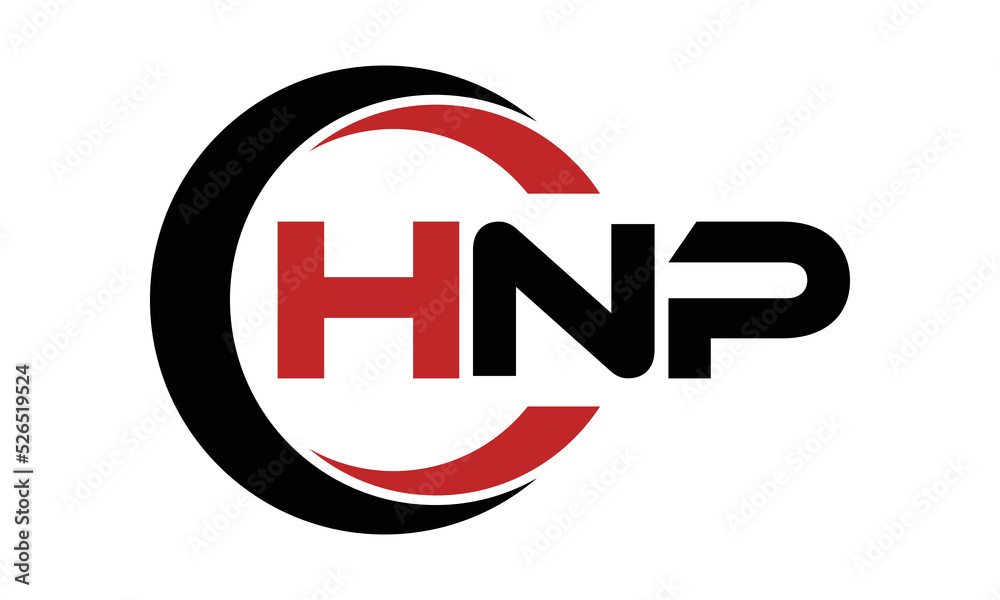 HNP three letter swoosh logo design vector template | monogram logo ...