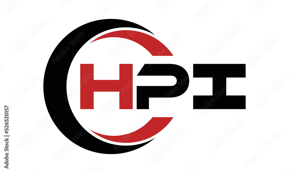 HPI three letter swoosh logo design vector template | monogram logo ...
