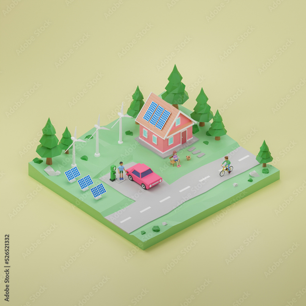 Electricity green energy clean nature eco saving solar panels power ...