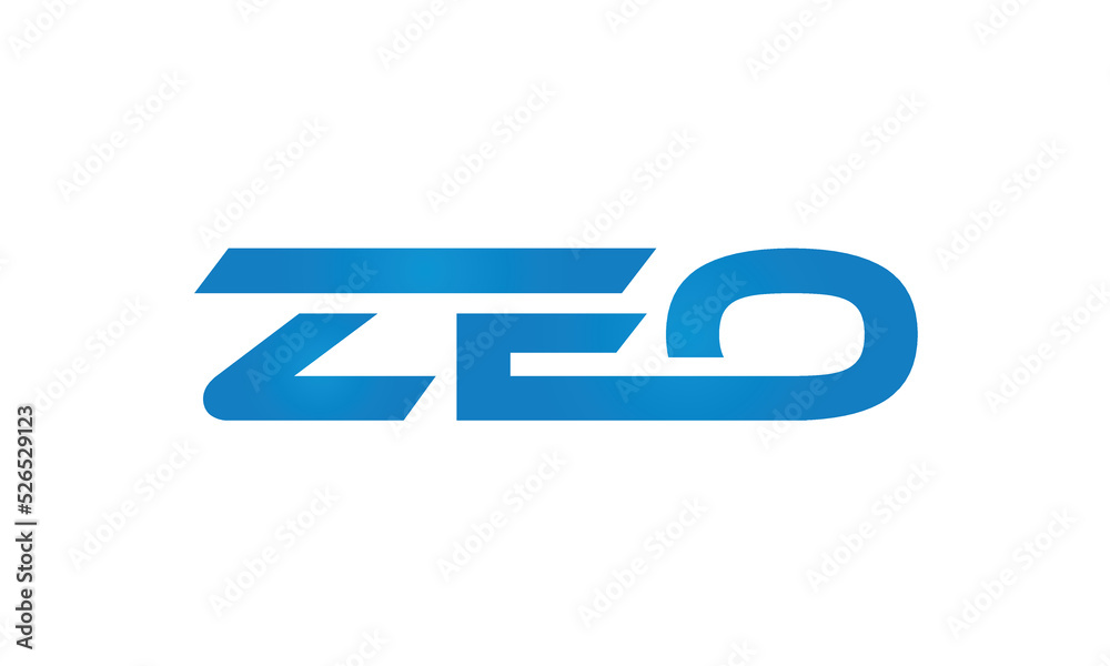 initial letters ZEO linked creative modern monogram lettermark logo ...