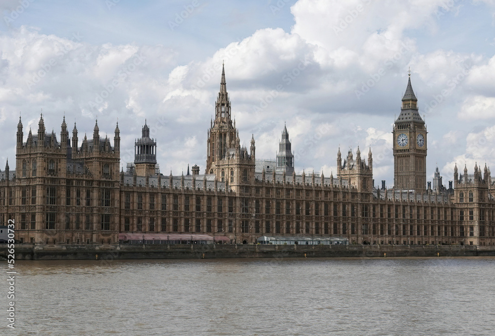 The Palace of Westminster, also known as the Houses of Parliament, in ...