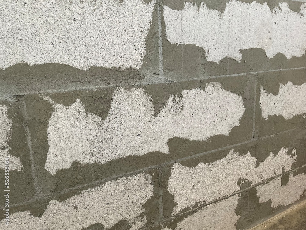 The wall is made of gas block Abstract wallpaper for design Background ...