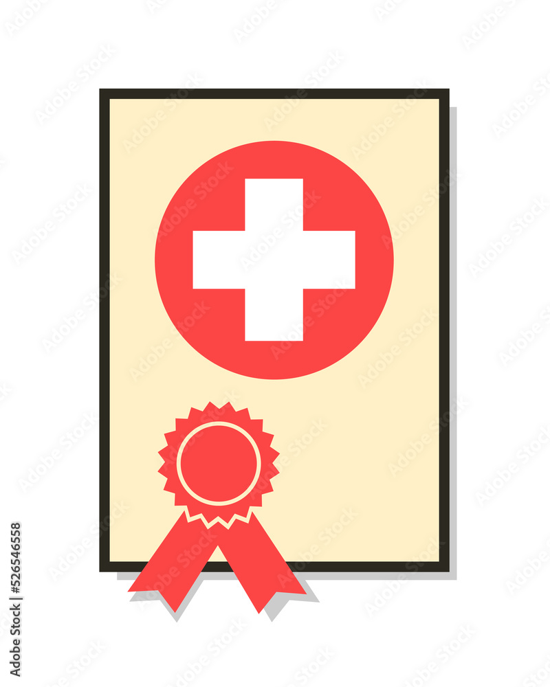 Diploma and certificate from medical school - official certification of ...
