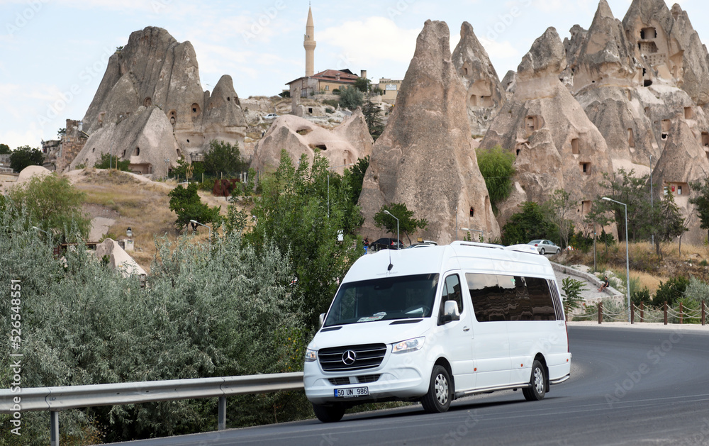 Cappadocia, Turkey 11.08.2022:White passenger Mercedes-Benz Sprinter in ...