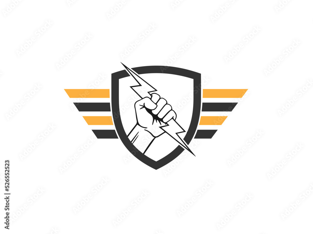 Fist male hand vector. Fist hand power logo. Creative hand power vector ...