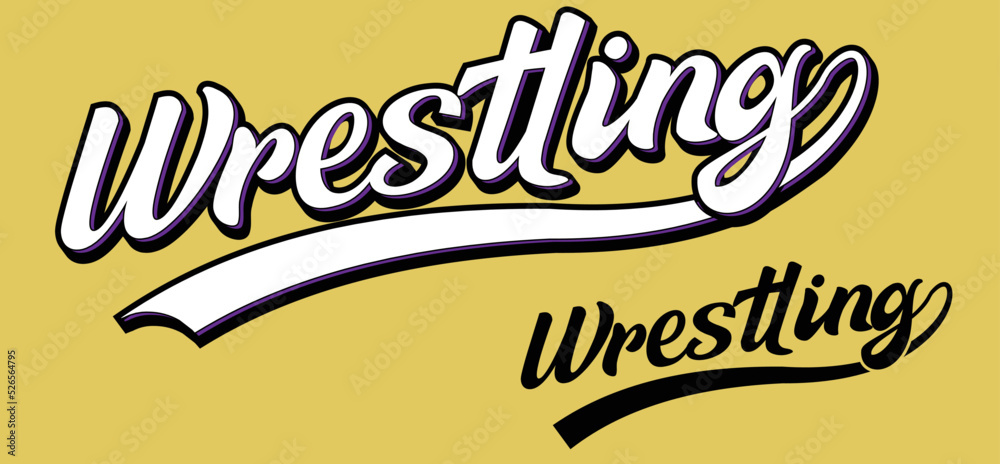 Poster of a wrestling in vintage style.wrestling retro word.Retro ...