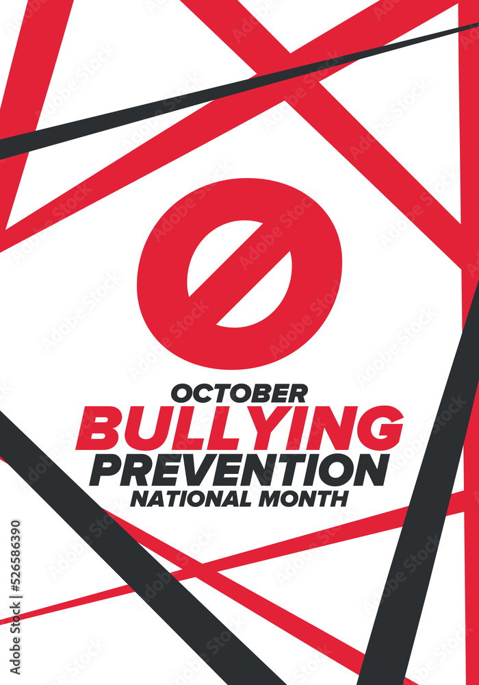 National Bullying Prevention Month in October. Stop bullying. Annual ...