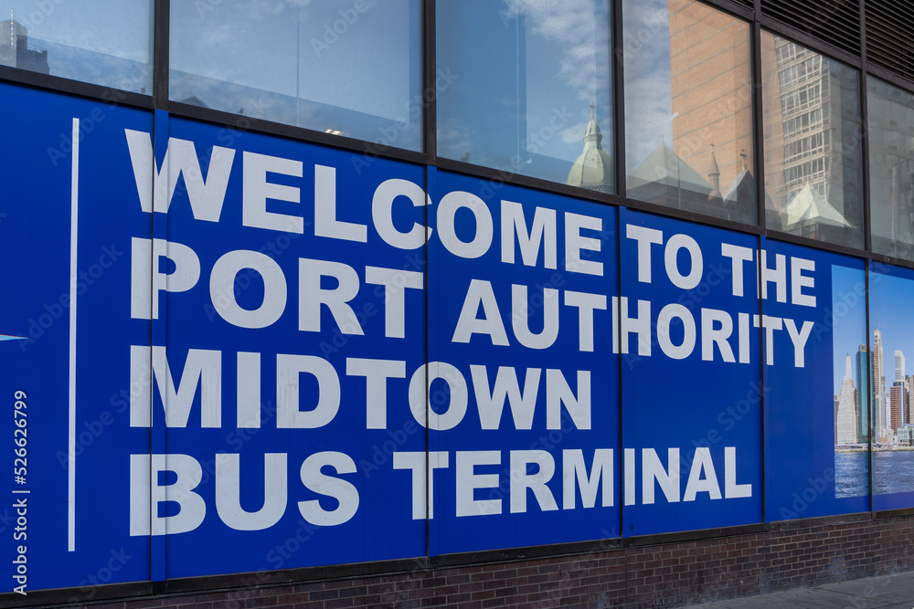 New York, NY, USA - August 20, 2022: A Port Authority Midtown Bus ...