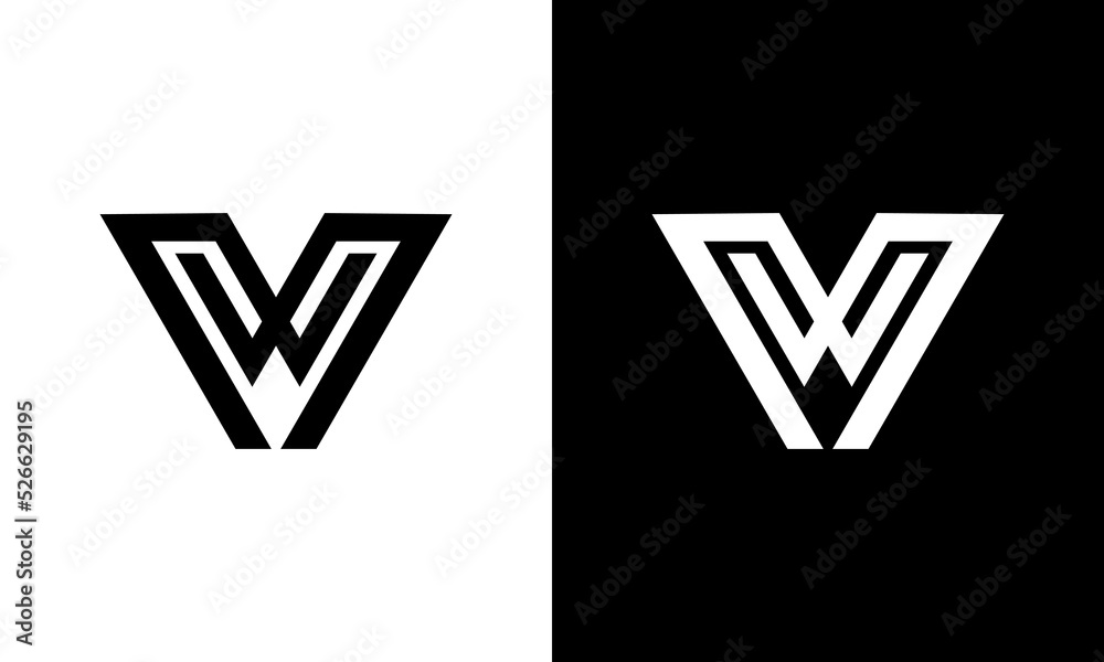 letter vw logo design Stock Vector | Adobe Stock