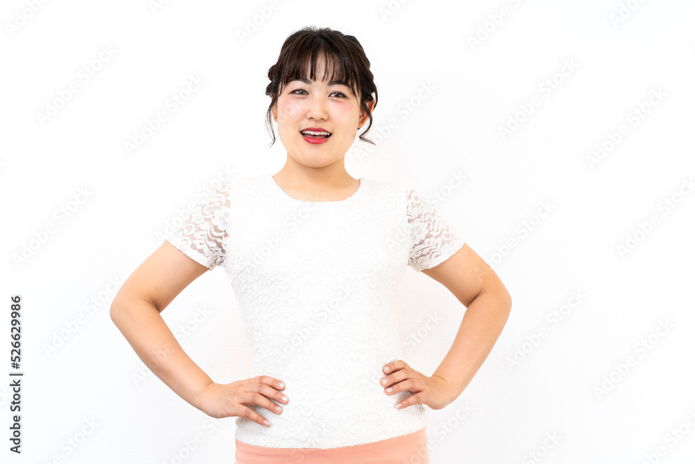 腰に手を当てる若い女性 Stock 写真 Adobe Stock