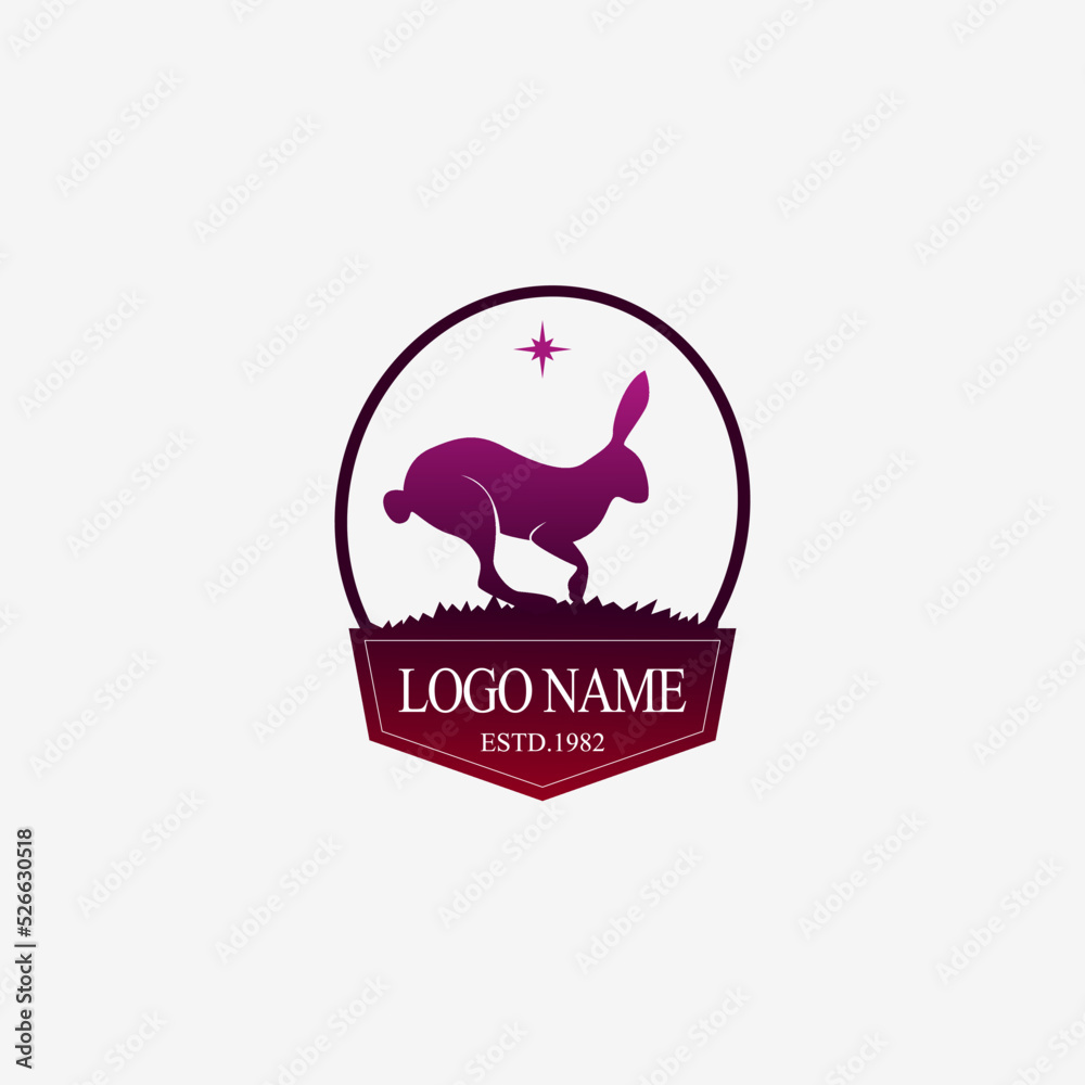 rabbit silhouette logo. rabbit silhouette logo for business. rabbit ...