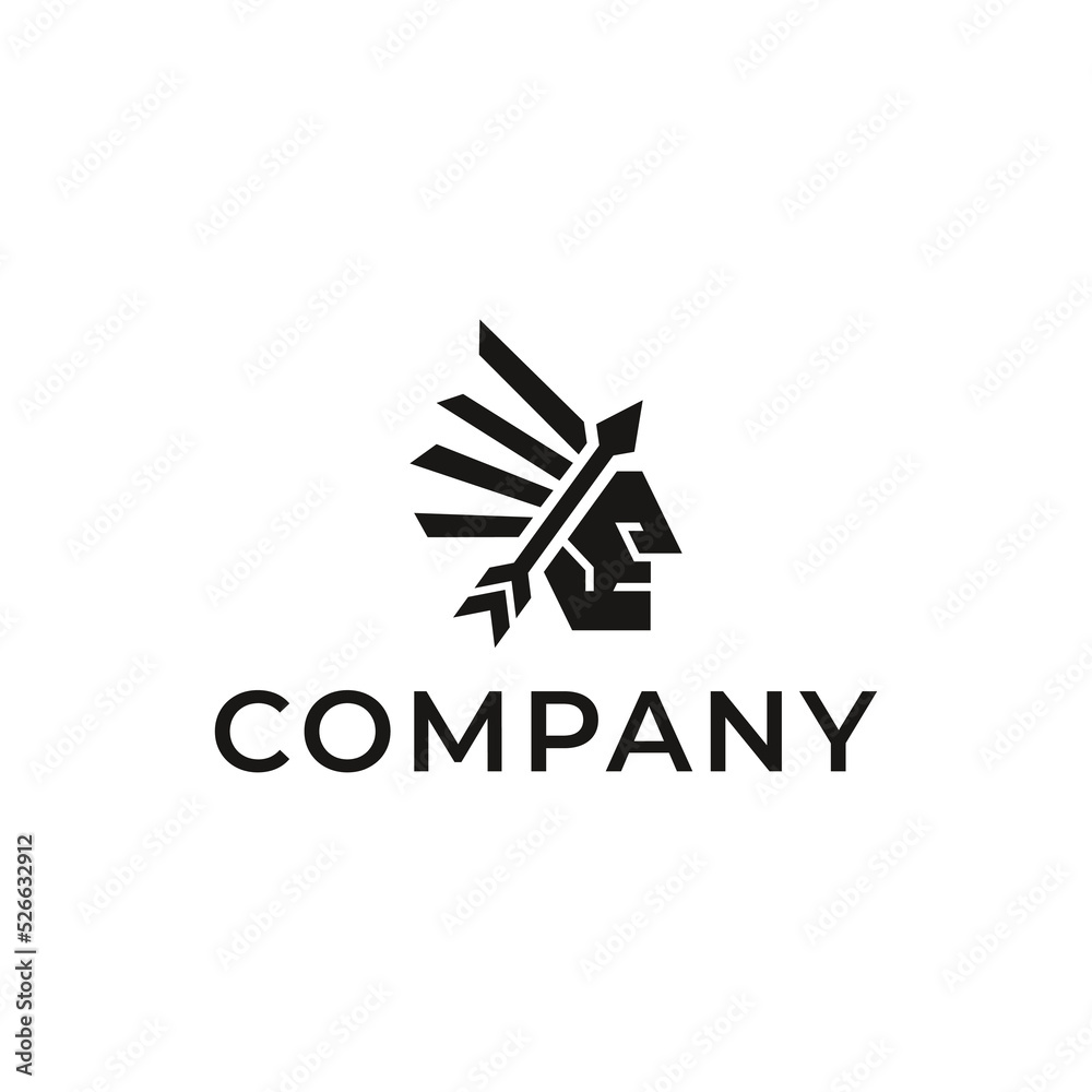 Indian Tribes Arrow Logo Design Stock Vector | Adobe Stock