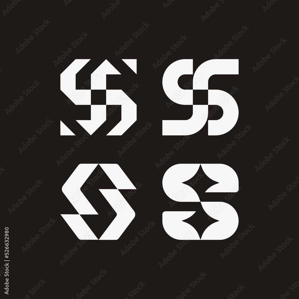 These logos are the letter S logos that have a simple, minimalist ...