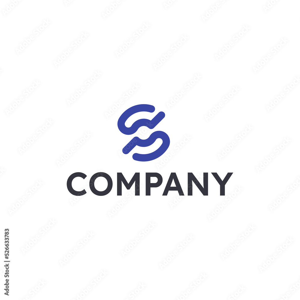This logo is a simple letter S logo that has a simple, minimalist ...