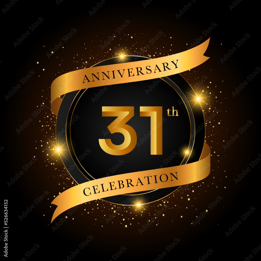 31th anniversary celebration. Golden anniversary celebration template ...