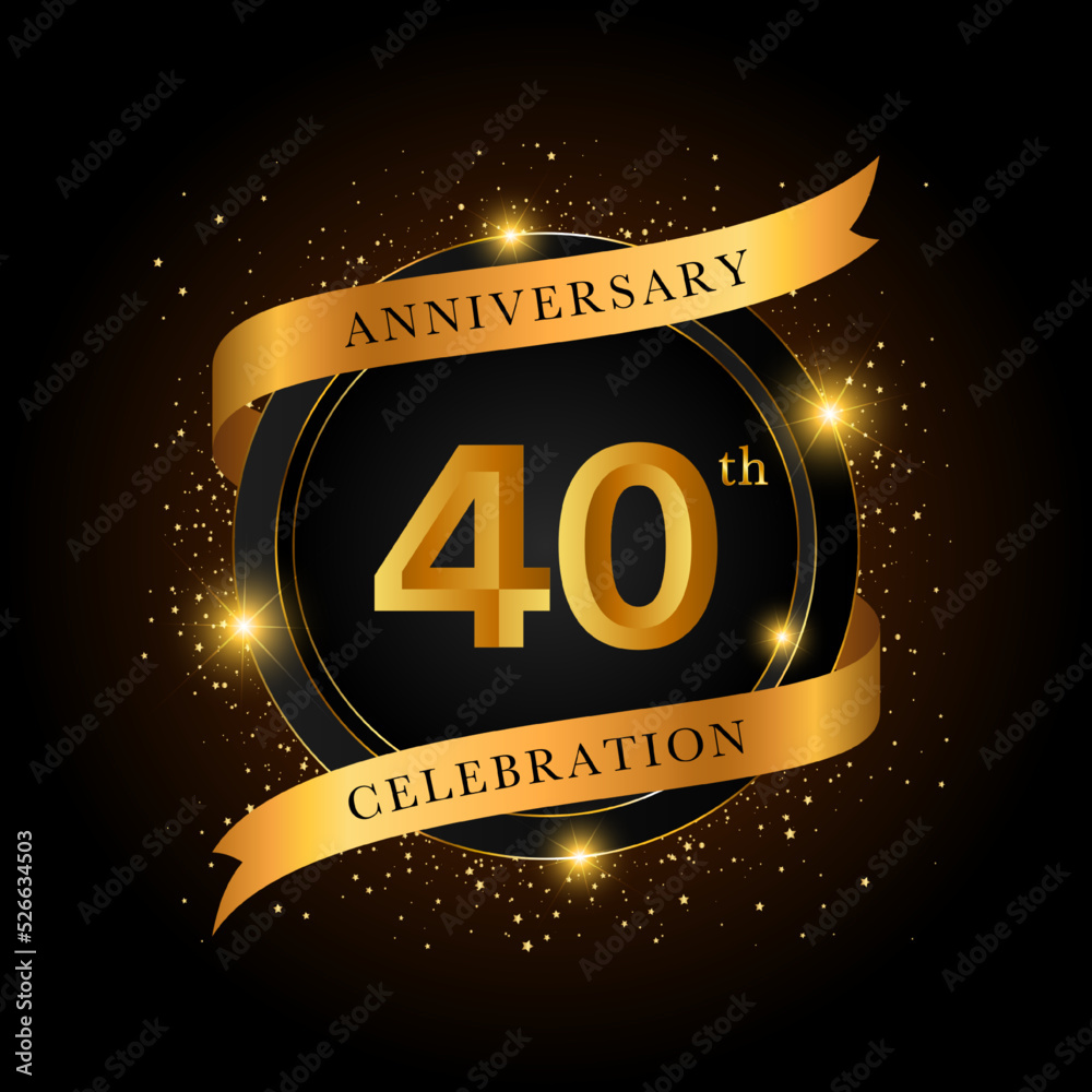 40th anniversary celebration. Golden anniversary celebration template ...