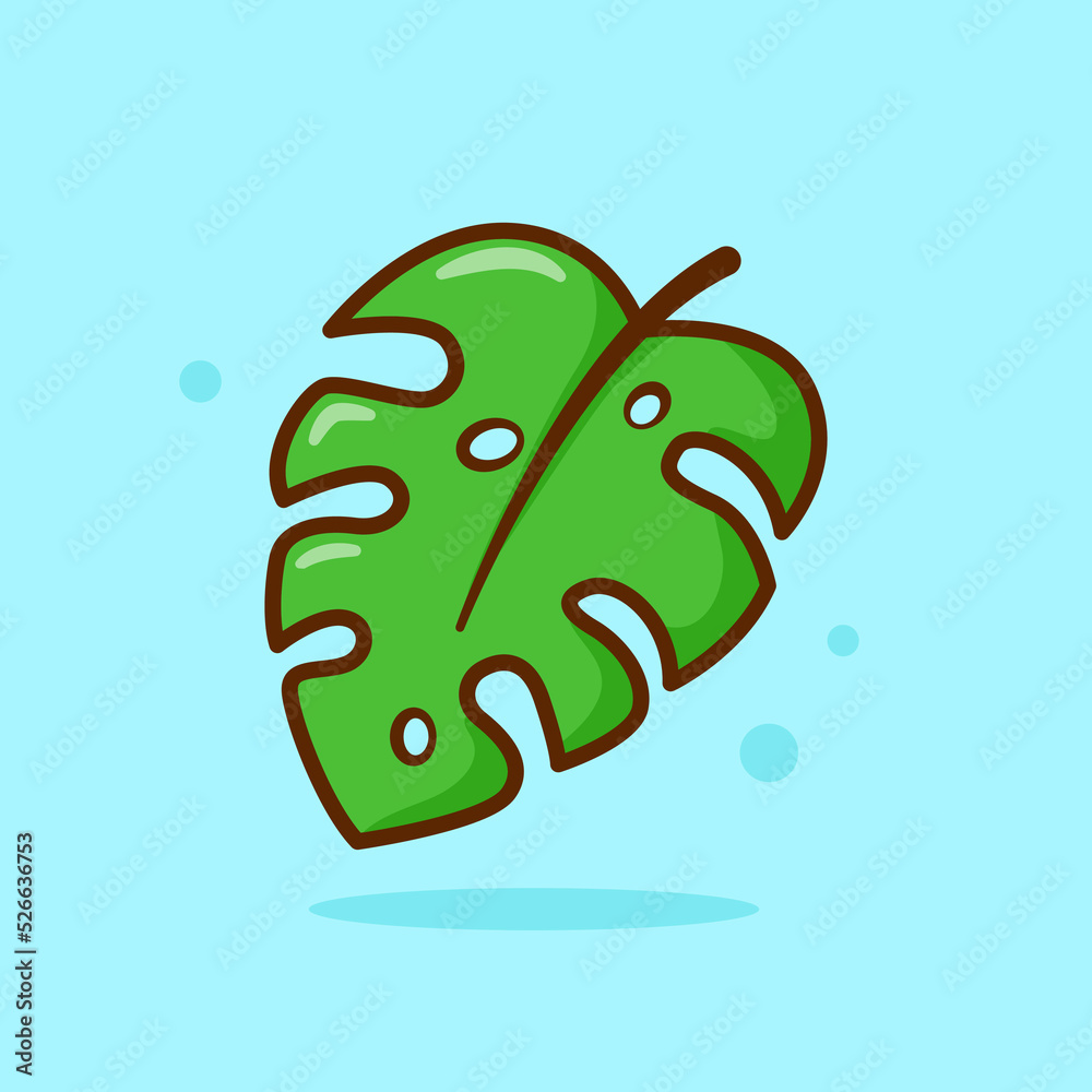Leaf Cartoon Vector Illustration. Good Used for Sticker, Logo, Icon ...