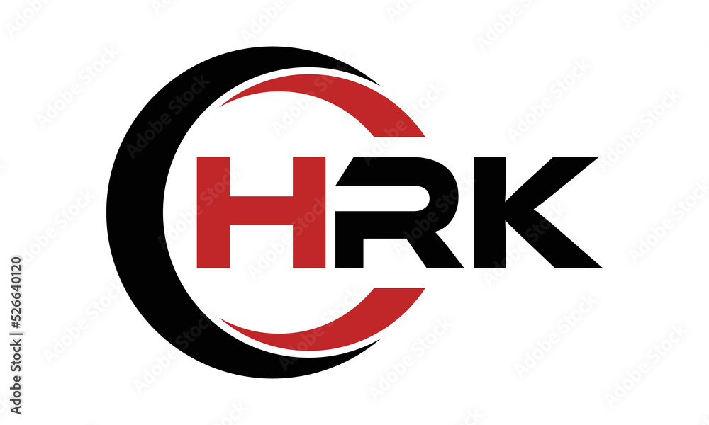 HRK three letter swoosh logo design vector template | monogram logo ...