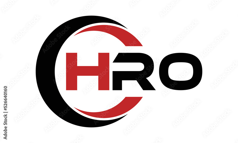 HRO three letter swoosh logo design vector template | monogram logo ...