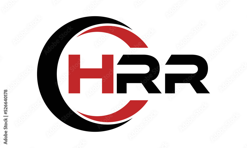 HRR three letter swoosh logo design vector template | monogram logo ...