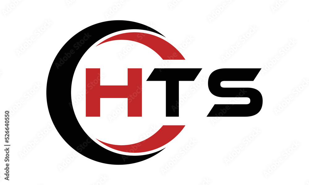 HTS three letter swoosh logo design vector template | monogram logo ...
