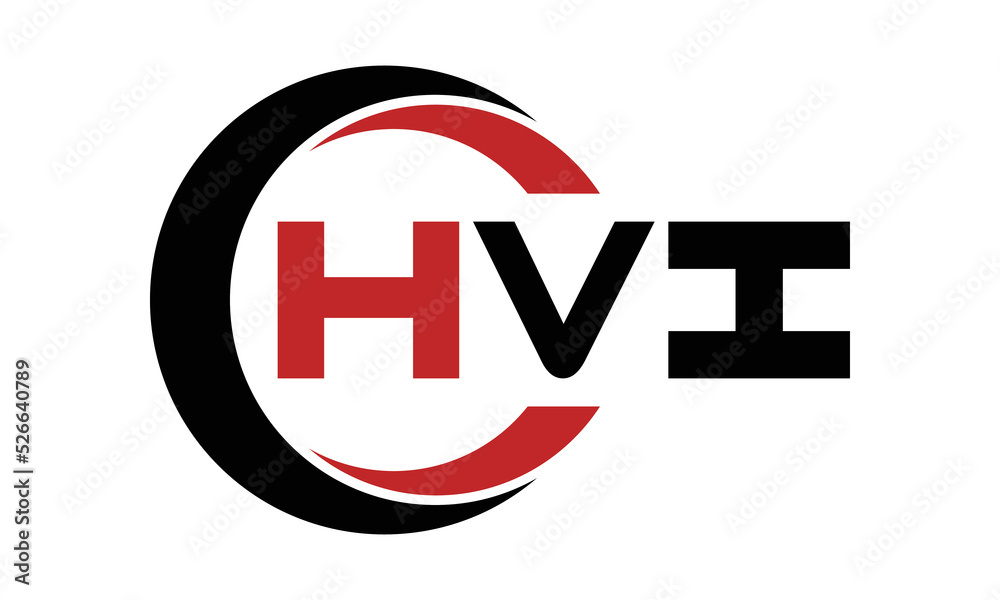 HVI three letter swoosh logo design vector template | monogram logo ...