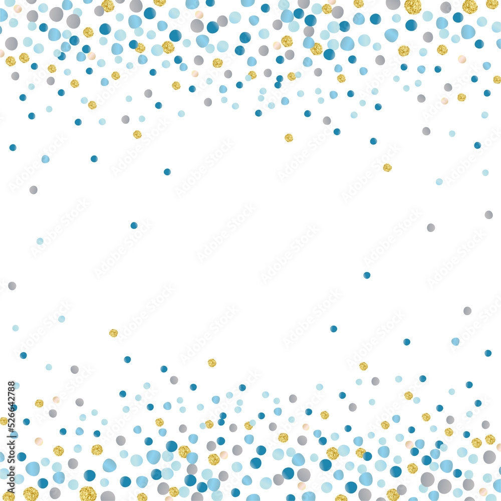 Abstract blue and gold dot background frame illustration Stock ...