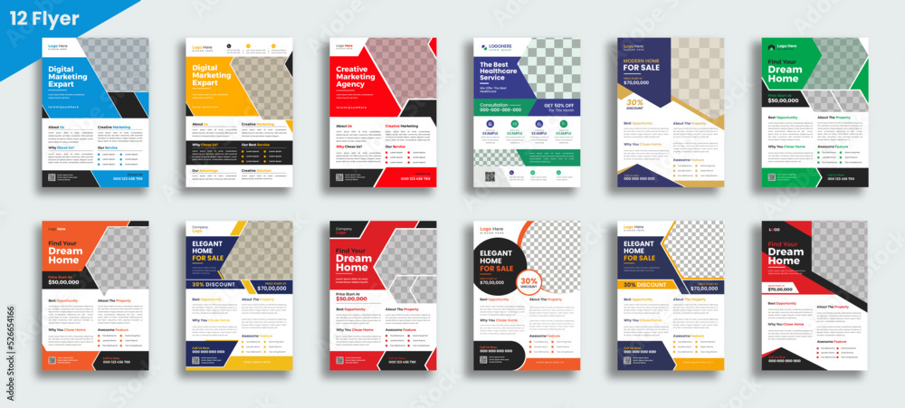 Multipurpose corporate businesses Flyer template with a4 size. creative ...