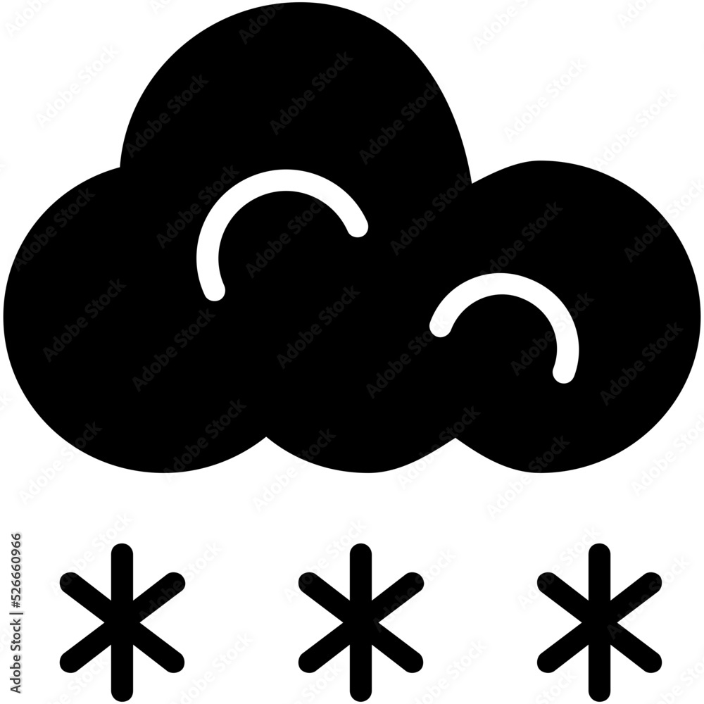 Snow Falling Vector Icon Stock Vector | Adobe Stock