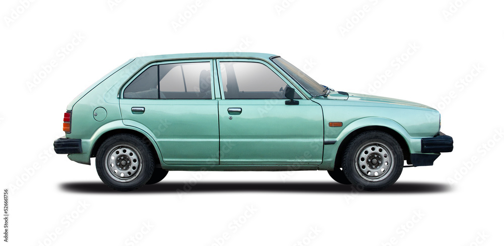 Honda Civic classic car, side view isolated on white background, 17 ...