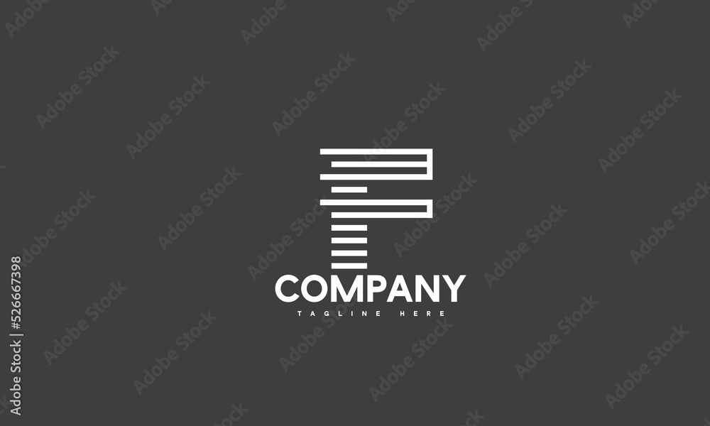 minimal digital letter F logo template Stock Vector | Adobe Stock
