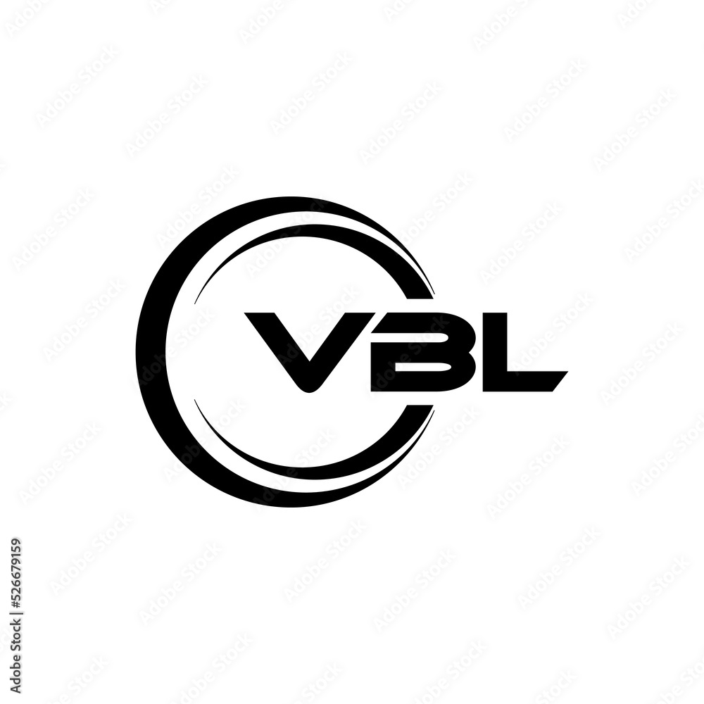VBL letter logo design with white background in illustrator, cube logo ...