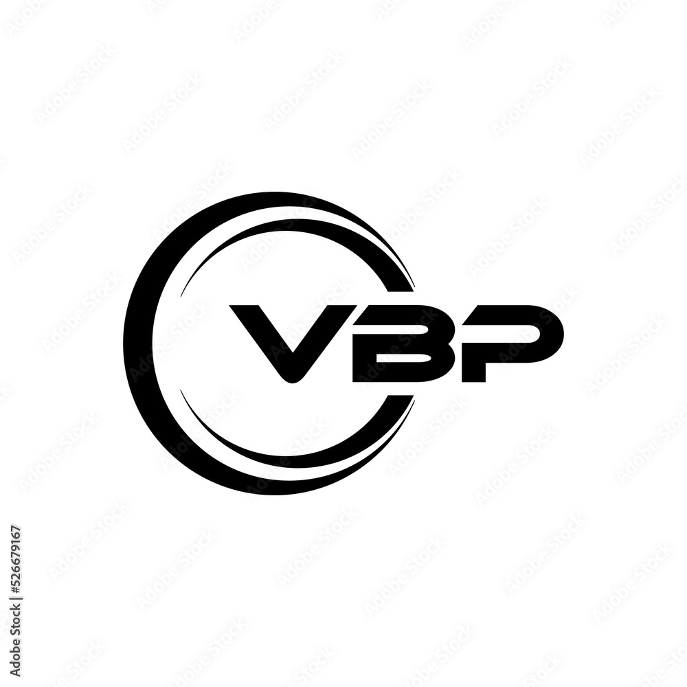 VBP letter logo design with white background in illustrator, cube logo ...
