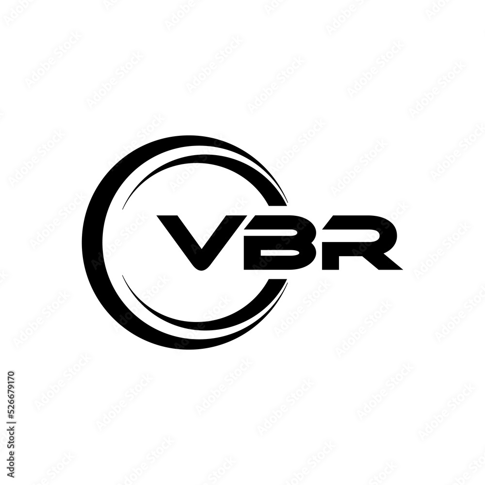 Vecteur Stock VBR letter logo design with white background in ...