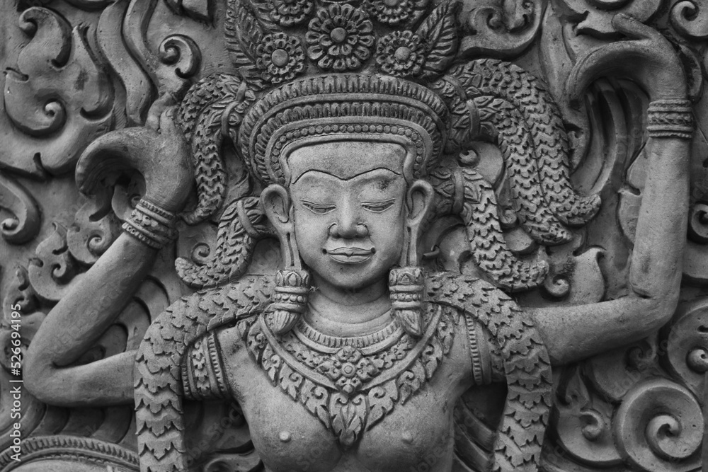 Stone carvings of angels, Apsara, a lady in ancient Khmer art and ...