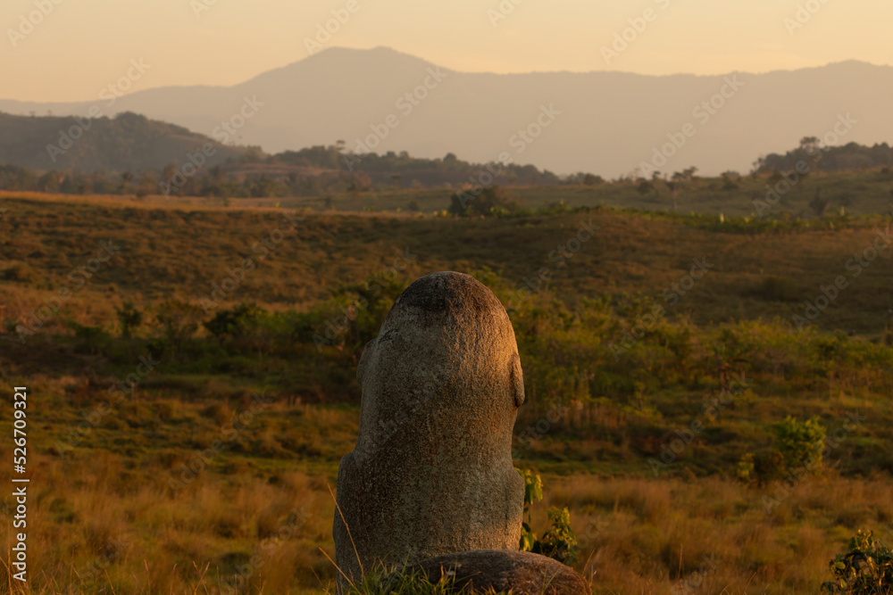 Statue of an ancestral megalith, from unknown prehistoric megalithic ...
