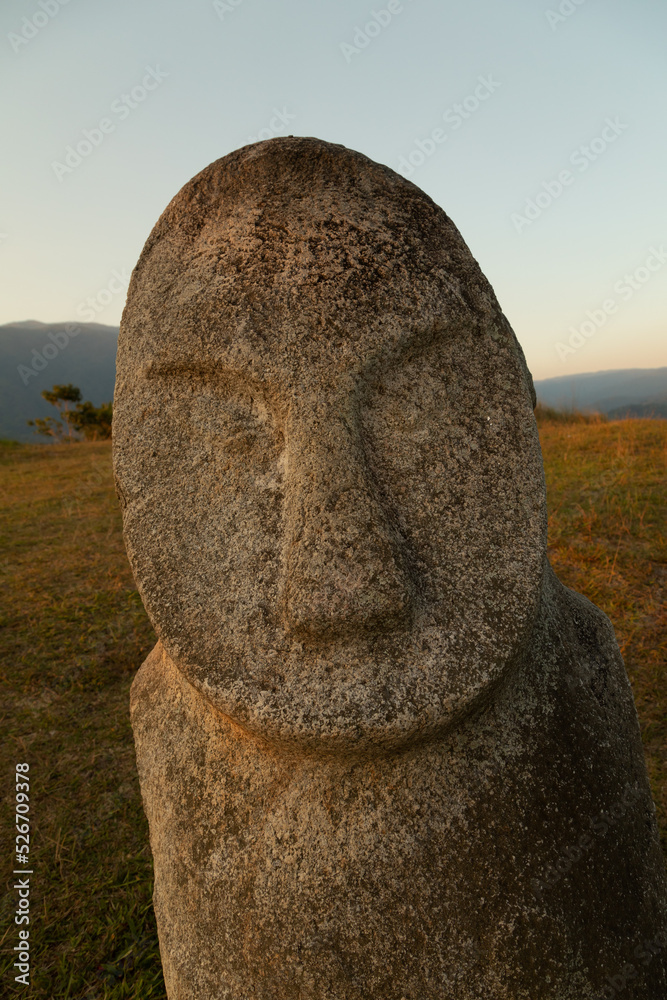 Statue of an ancestral megalith, from unknown prehistoric megalithic ...