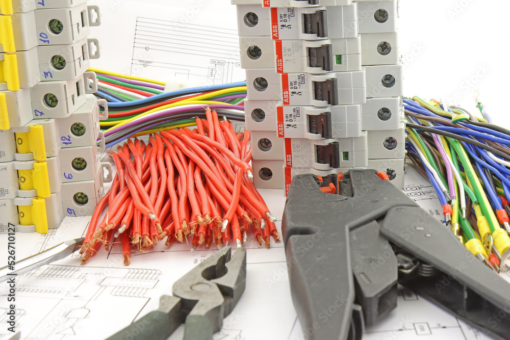Electrical tools and materials for the installation of an electrical ...