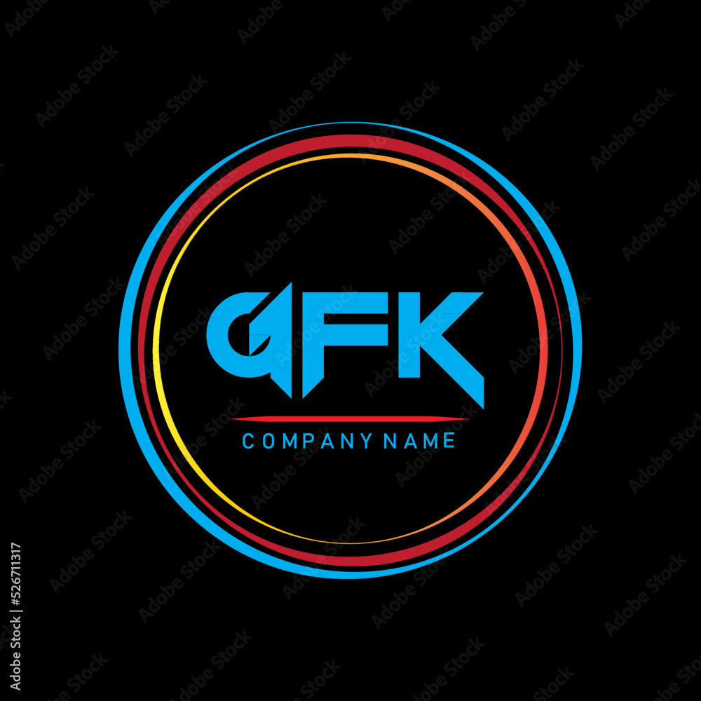 GFK simple logo for company,GFK t-shirt logo design,GFK letter logo ...