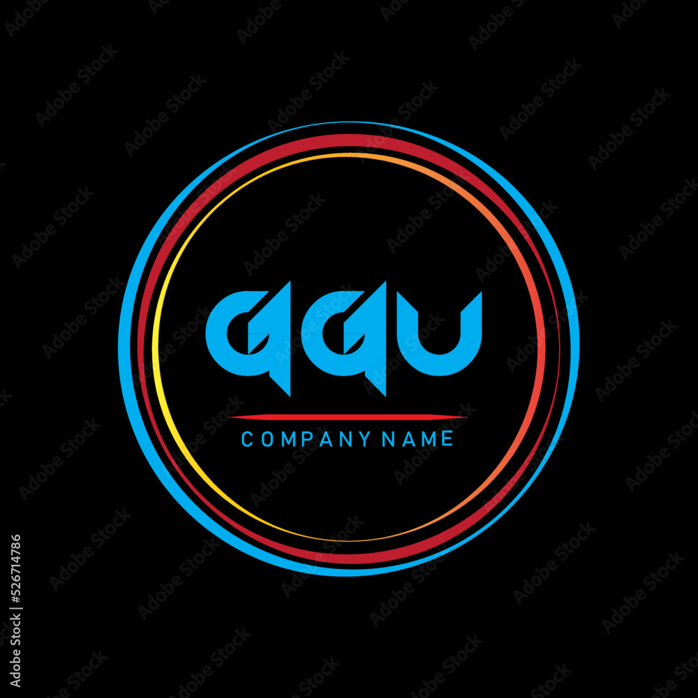 G G U,GGU Logo Design,GGU Letter Logo Design On Black Background,Three ...