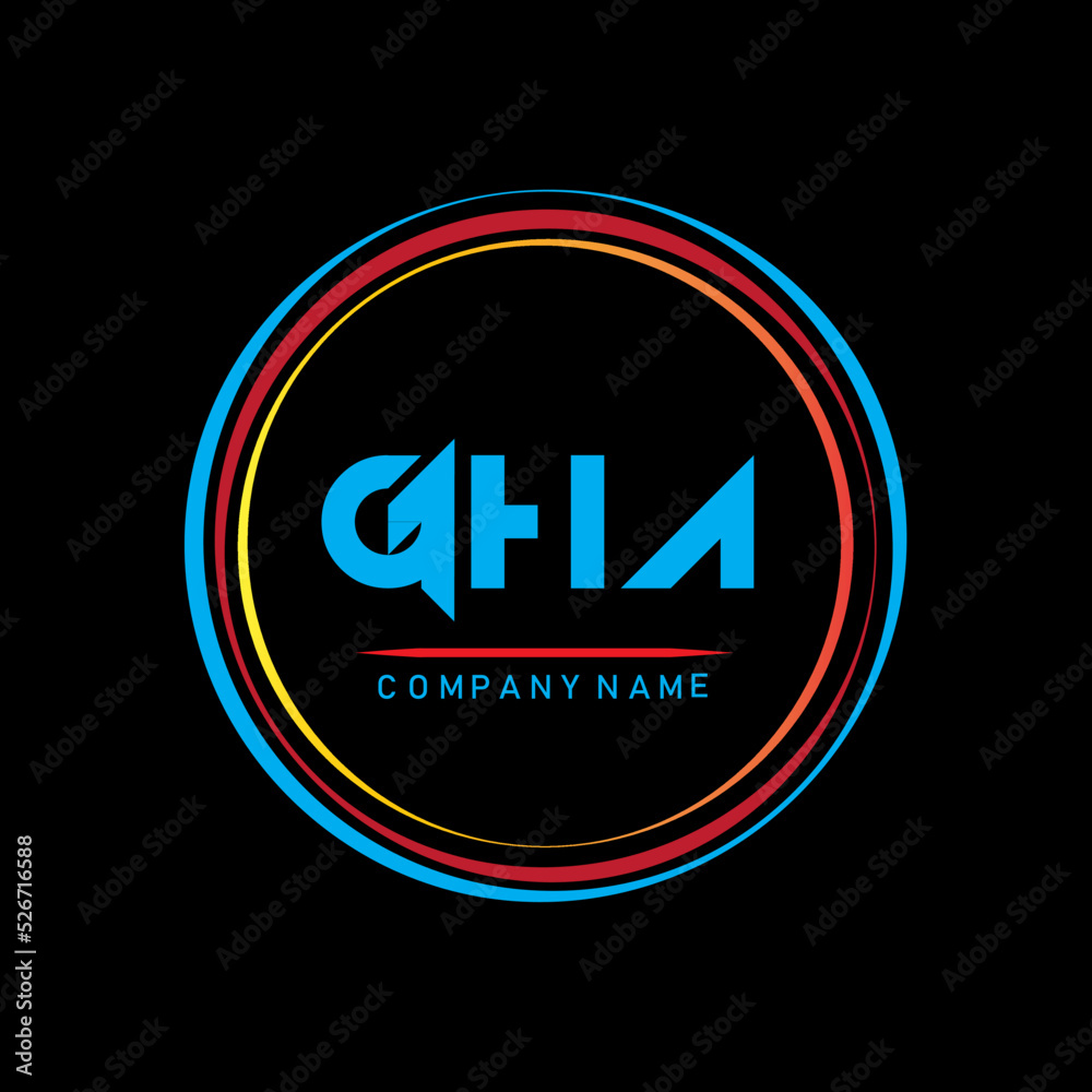 G H A,GHA Logo Design,GHA Letter Logo Design On Black Background,Three ...