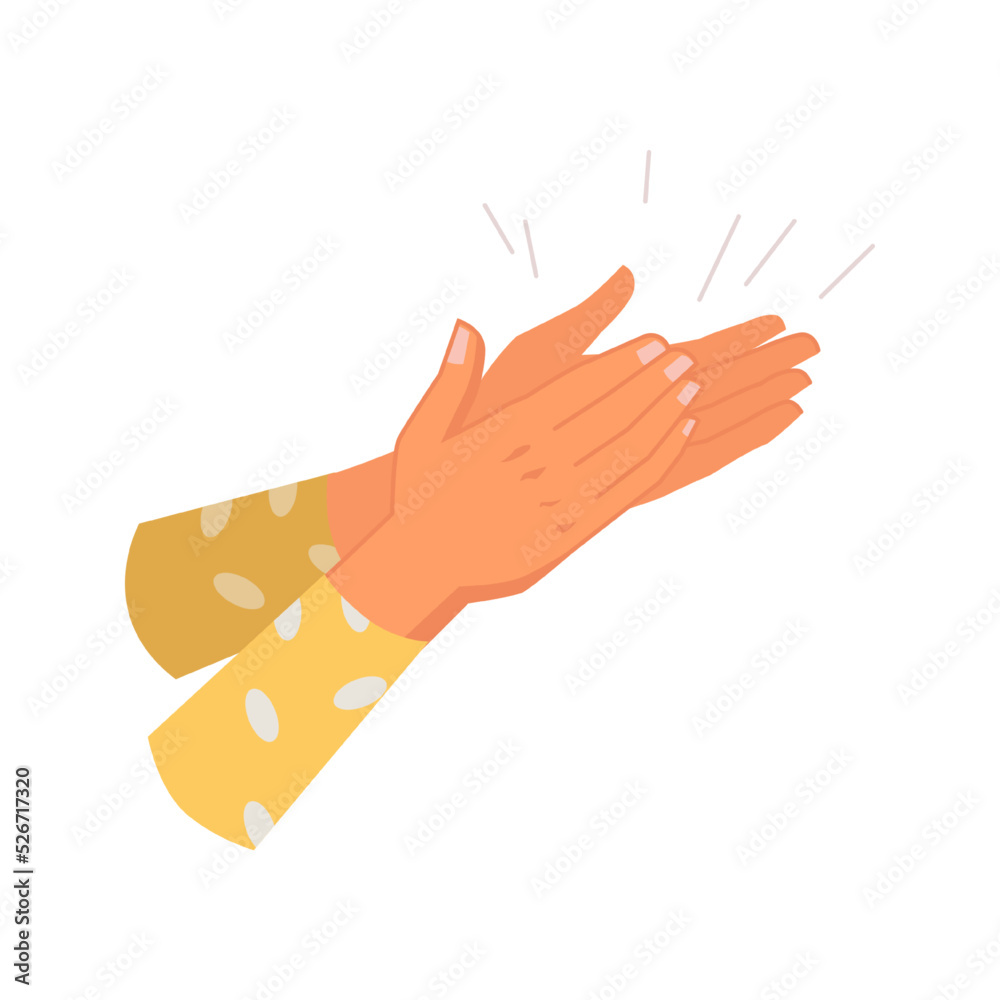 Clapping hands isolated palms. Vector applauding people, appreciation ...