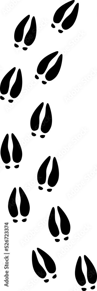 Deer hoof print (traces) png illustration Stock Illustration | Adobe Stock