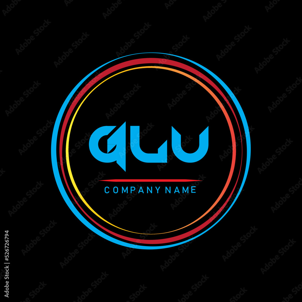G L U,GLU Logo Design,GLU Letter Logo Design On Black Background,Three ...