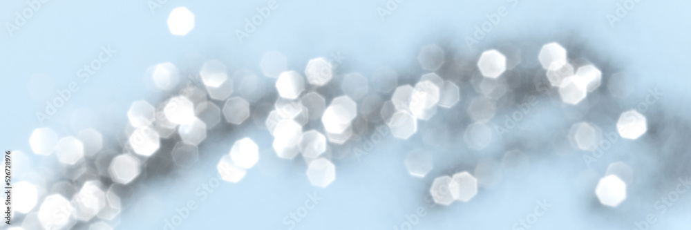 Sparkling silver glitter on blue background banner texture. Abstract ...