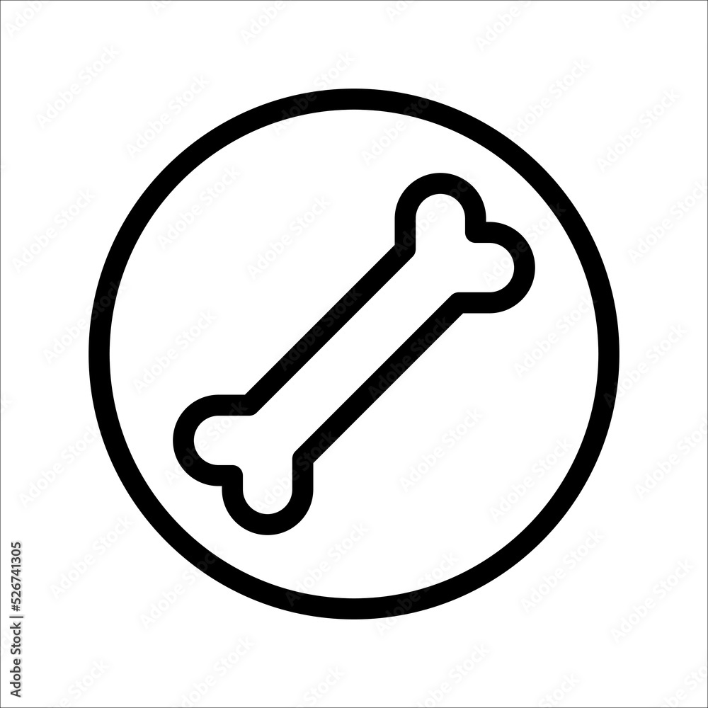 Strong healthy bones icon. Human health medical pictogram. Outline sign ...